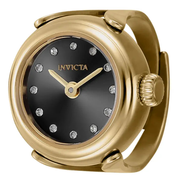 Invicta - Mini Ring Watch (Gold/Black) – The Mix Shoes & Accessories